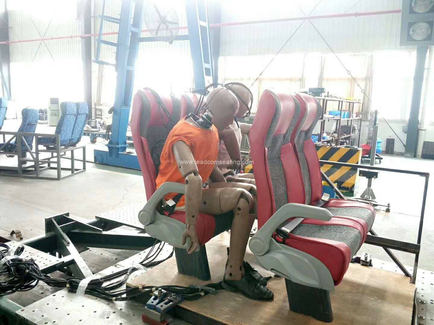 Passenger seat dynamic impact testing I Leadcom Seating